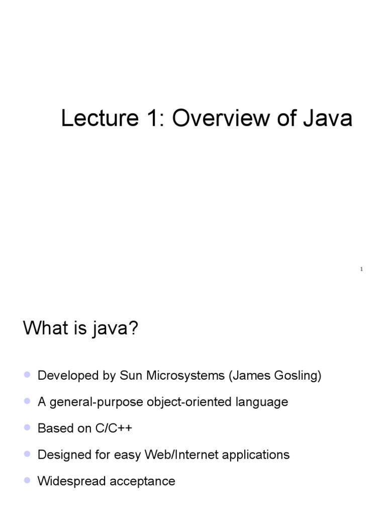 Java Basics 1 Pdf Java Programming Language Programming