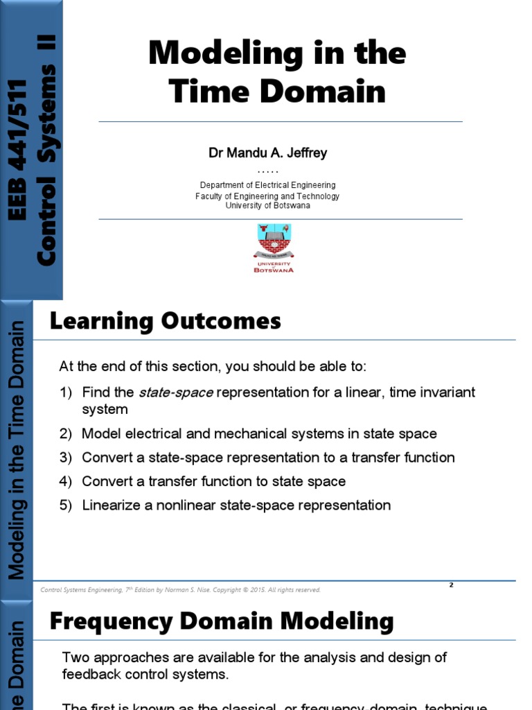 EEB441-511 LE01-CH03 Modeling in The Time Domain 2023 PDF | PDF ...
