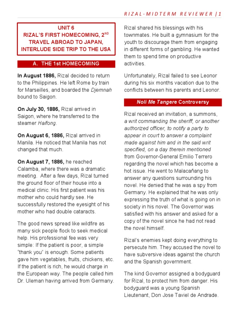 Rizal Midterm | PDF