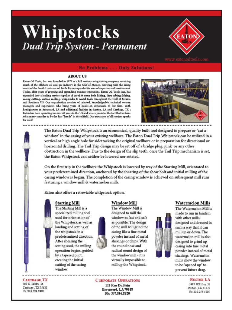 Dual Trip Whipstock PDF | PDF