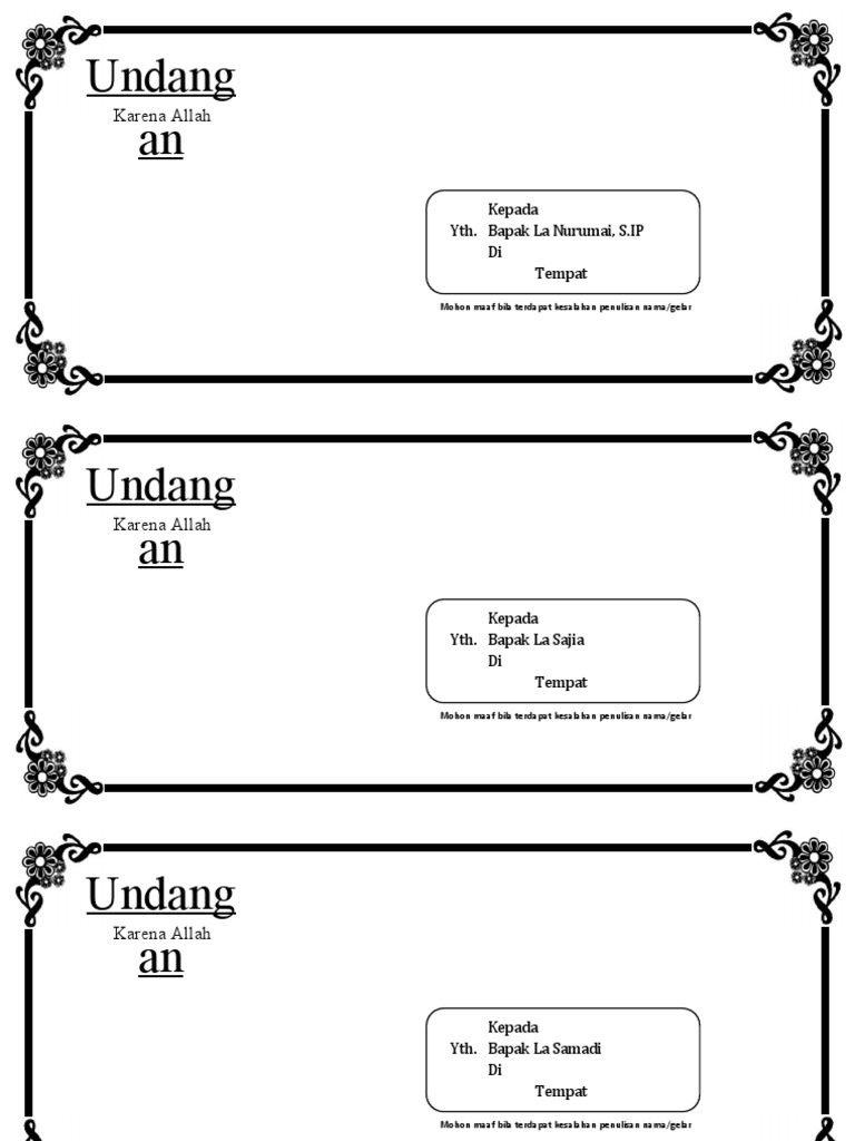 Amplop Aqiqah.docx | PDF