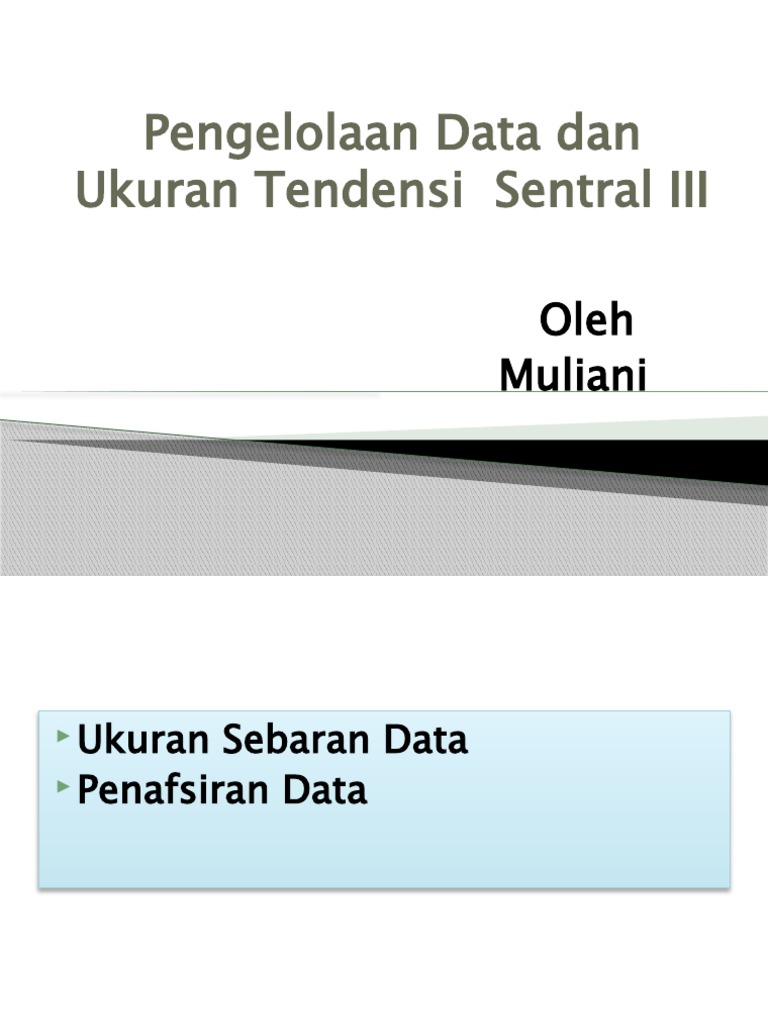 Ukuran Sebaran dan Penafsiran Data | PDF