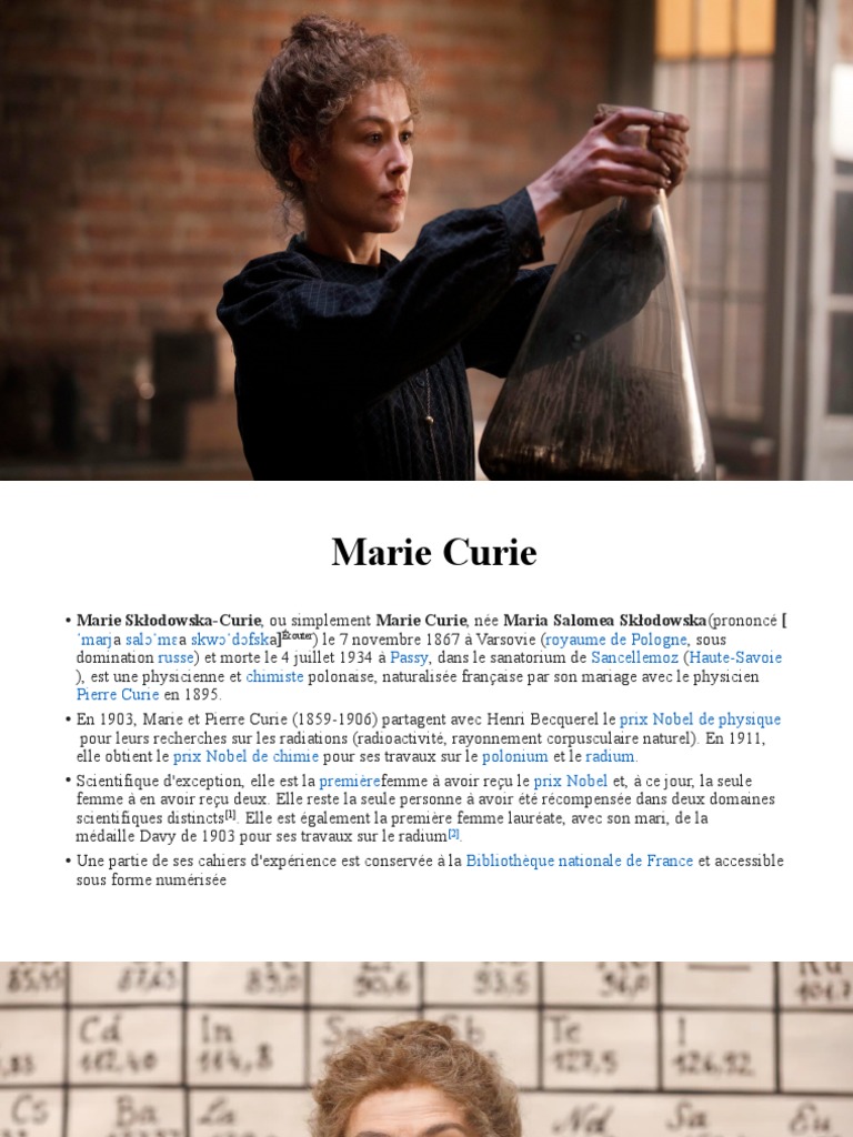 Prezentare Marie Curie | PDF
