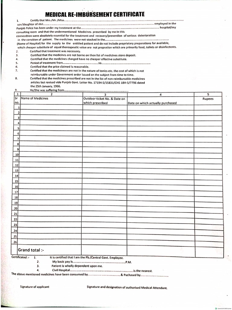 Reimbursement Form | PDF