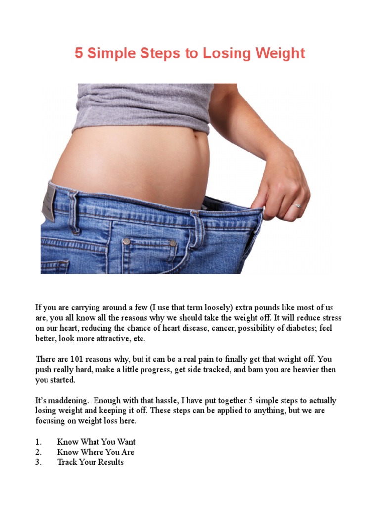 5 Simple Steps To Losing Weight | PDF | Dieting | Low Carbohydrate Diet