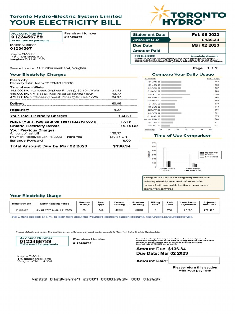 Inspire CMC Inc. Bill | PDF