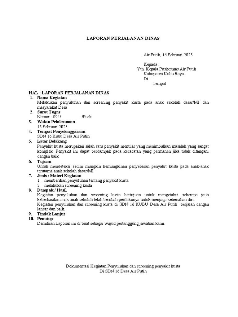 Laporan Singkat Kusta | PDF