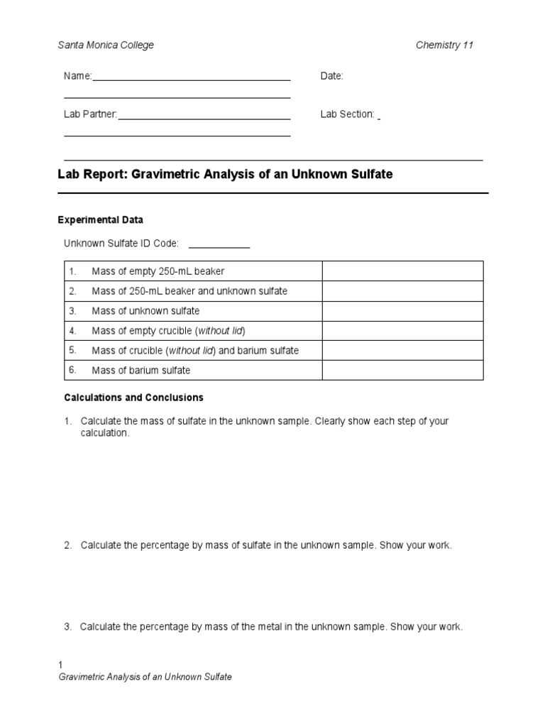 28B_Gravimetric_Analysis_Report | PDF
