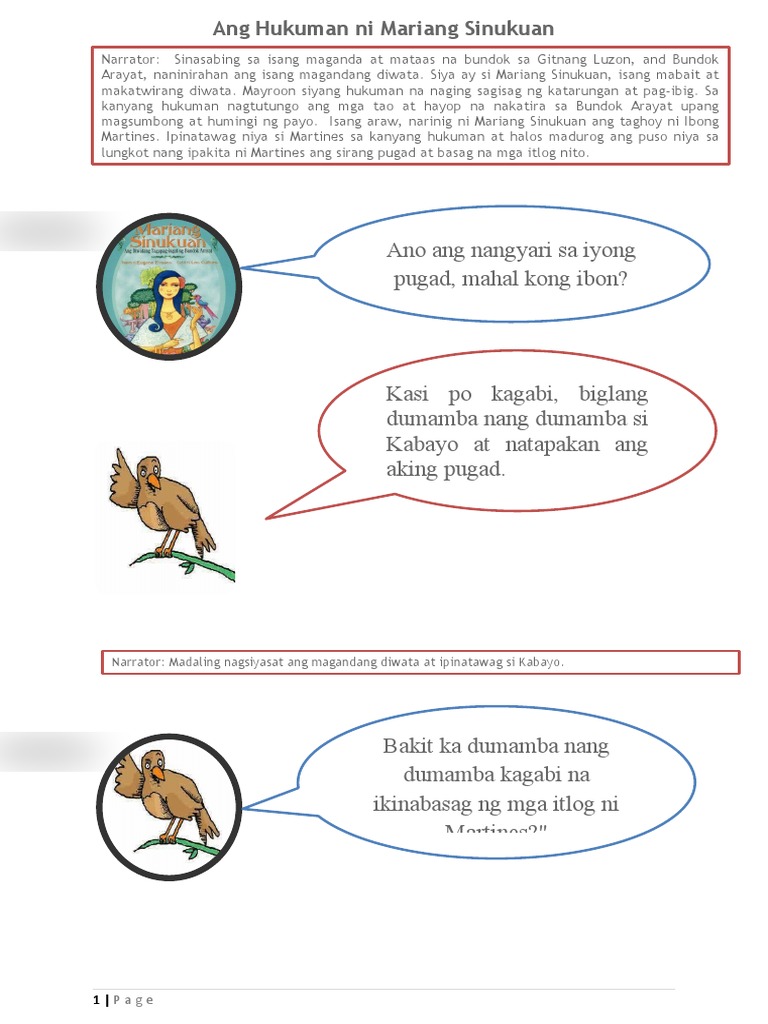 Ang Hukuman Ni Mariang Sinukuan | PDF