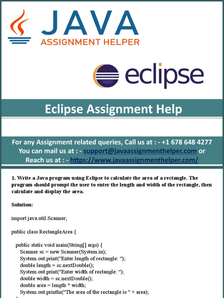 Eclipse Assignment Help Pdf