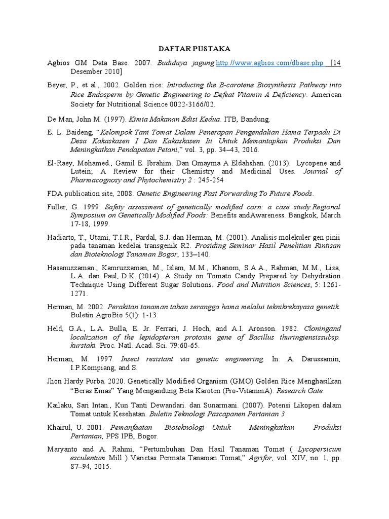 Daftar Pustaka | PDF | Genetic Engineering | Molecular Biology