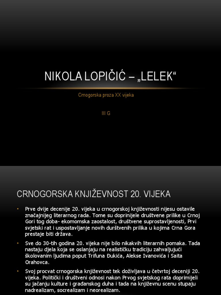Lelek Nikola Lopicic | PDF