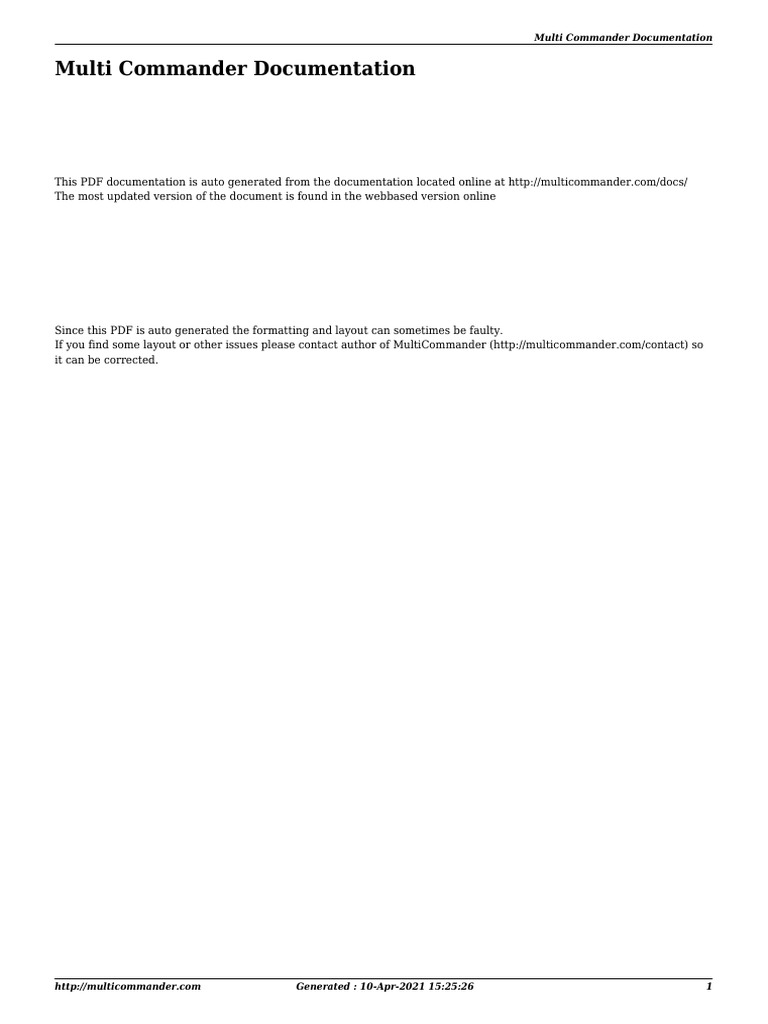 Multi Commander | PDF | Installation (Computer Programs) | Computer File