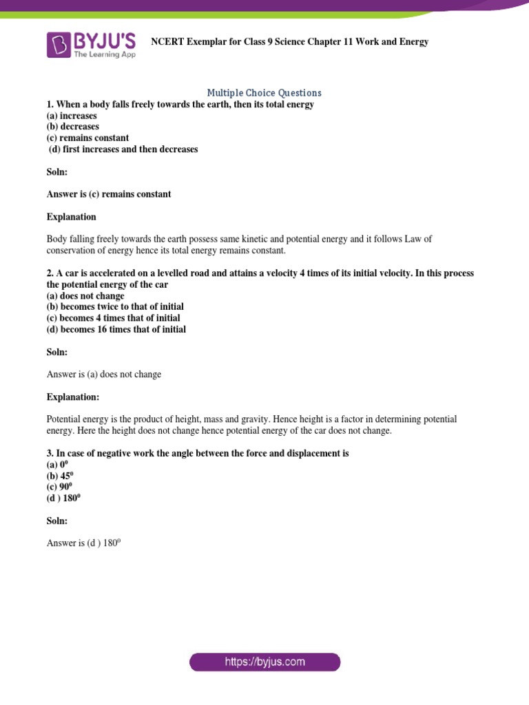 NCERT Exemplar Solution Class 9 Chapter 11 PDF | PDF