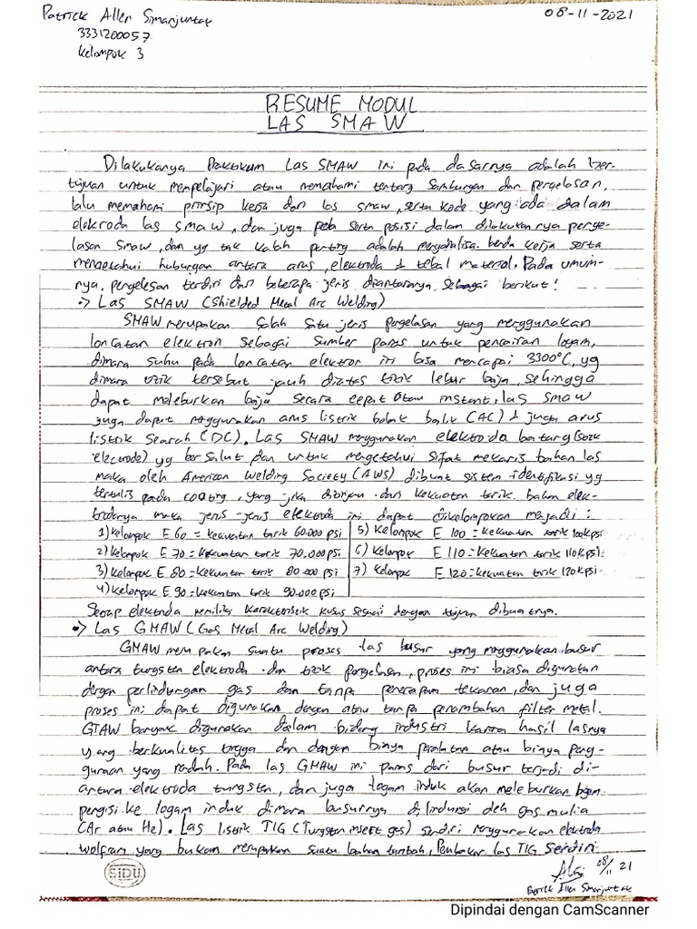 Resume Las Smaw - Patrick Allen Simanjuntak - 3331200057 - Kelompok 3 ...