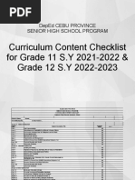 SHS List of Subjects & Schedule of Offering - 1 | PDF | Science ...