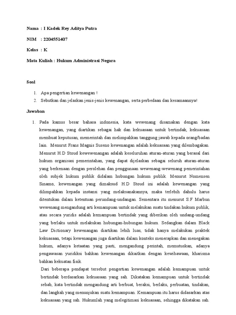 2204551407_I Kadek Rey Aditya Putra. Tugas 26-04.docx | PDF
