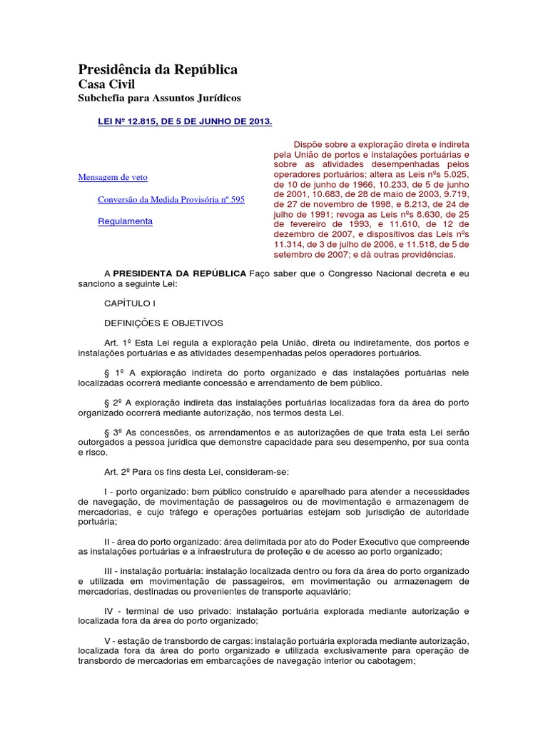 Lei 12815 13 PDF | PDF | Tarifa | Publicidade