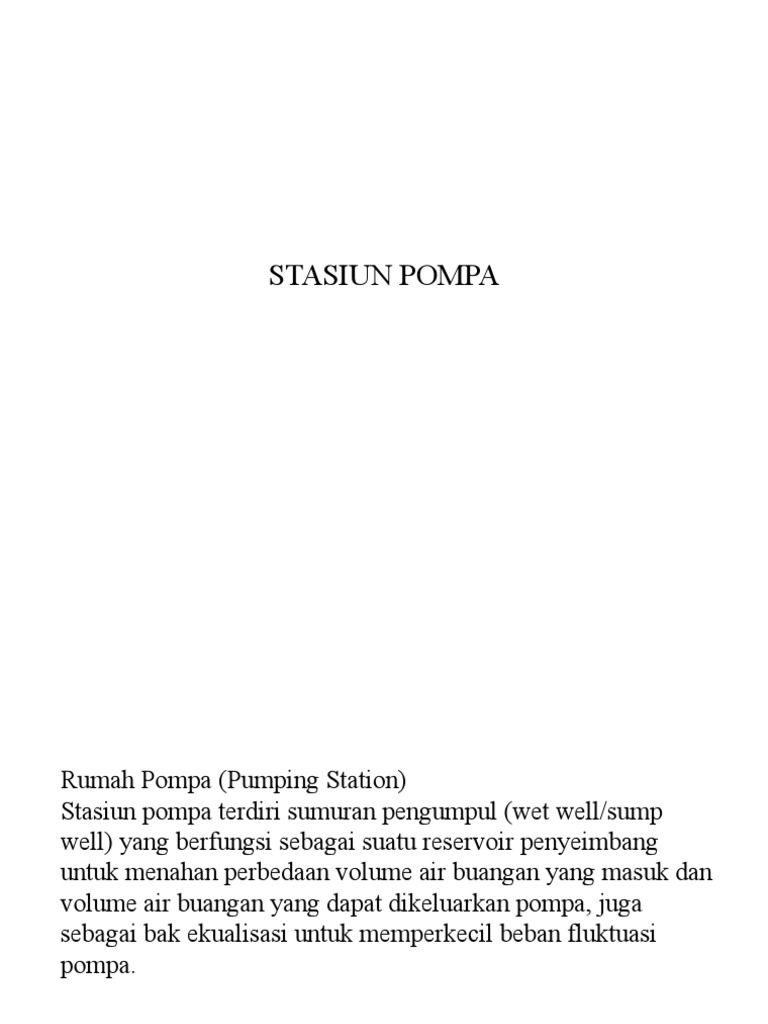 Stasiun Pompa | PDF