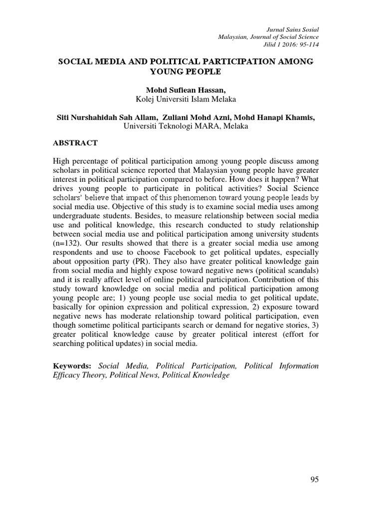 Social Media and Political Participation PDF | PDF