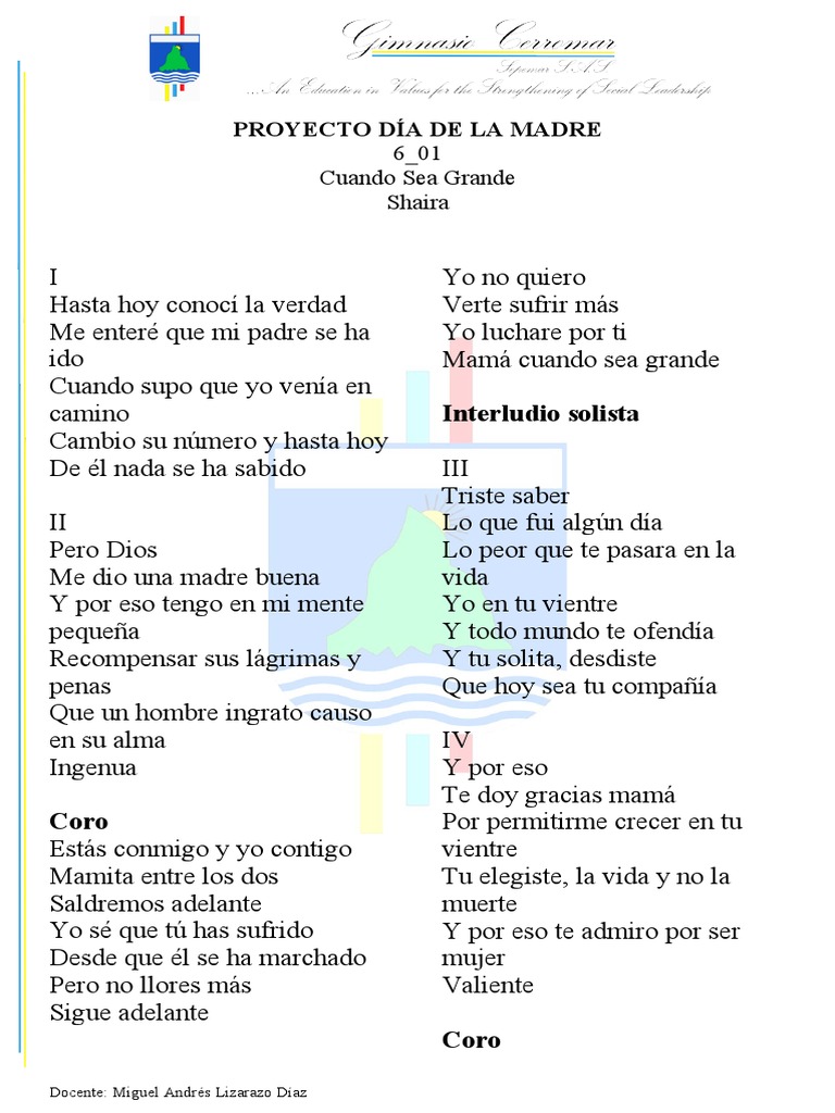 Mamá Cuando Sea Grande 6 - 01 | PDF