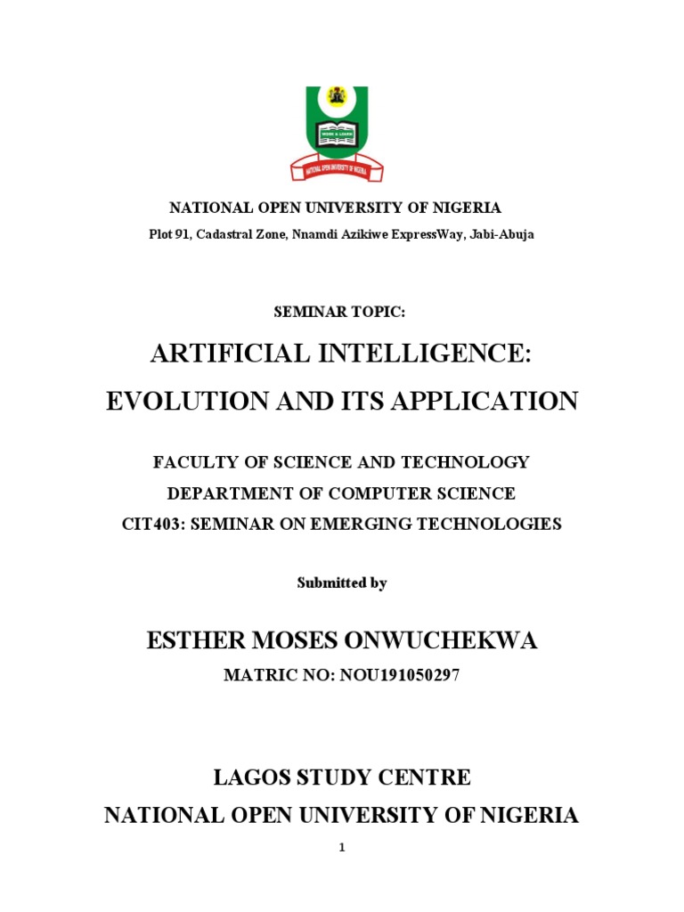 ESTHER MOSES Computer Science Seminar | PDF