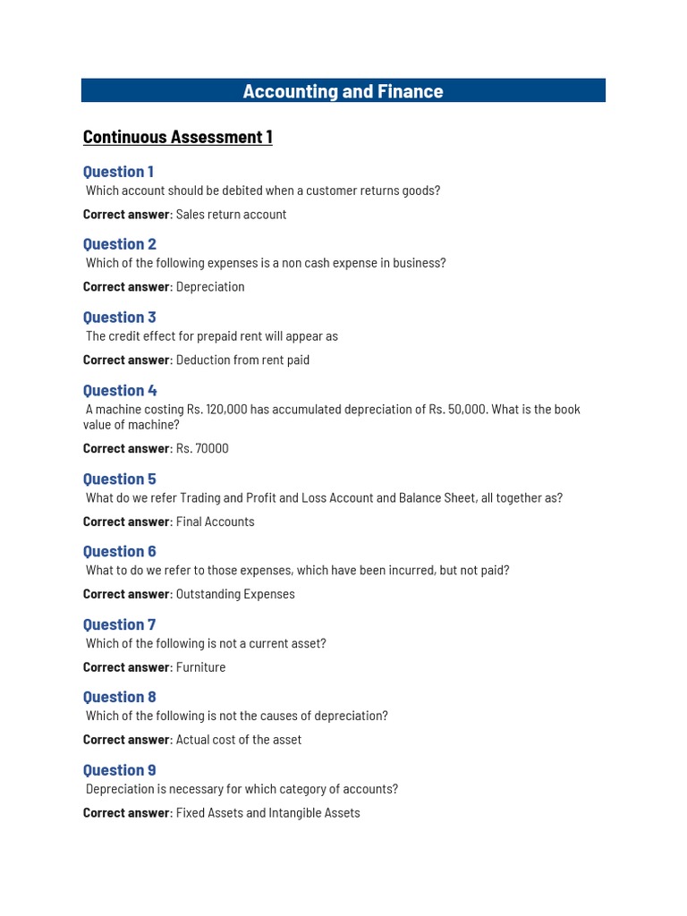 Accounting and Finance PDF | PDF