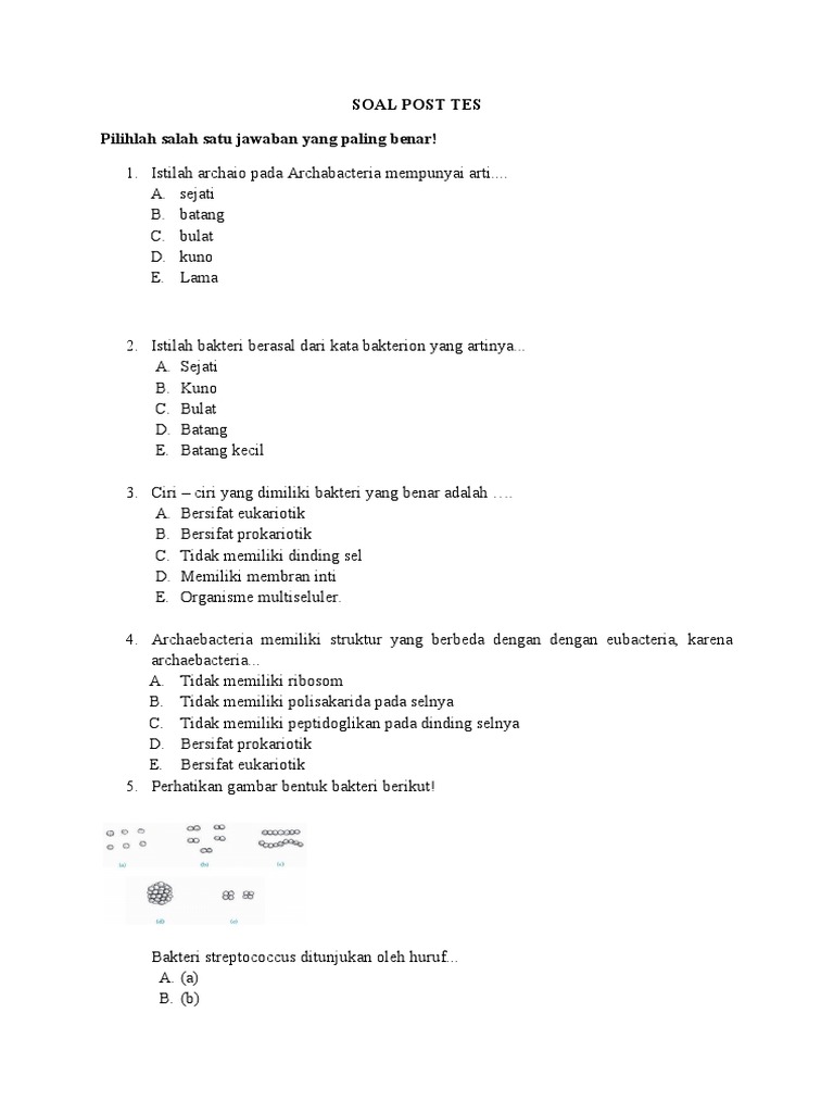 Soal Post Test | PDF