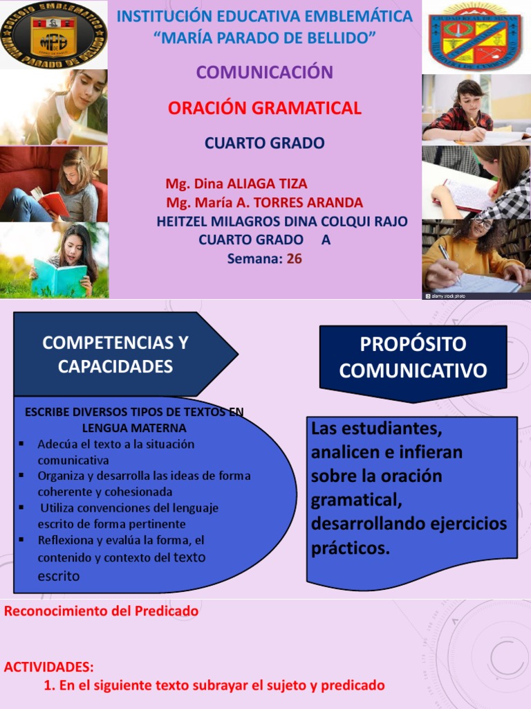LA ORACIÓN GRAMATICAL-S-26.pdf | PDF