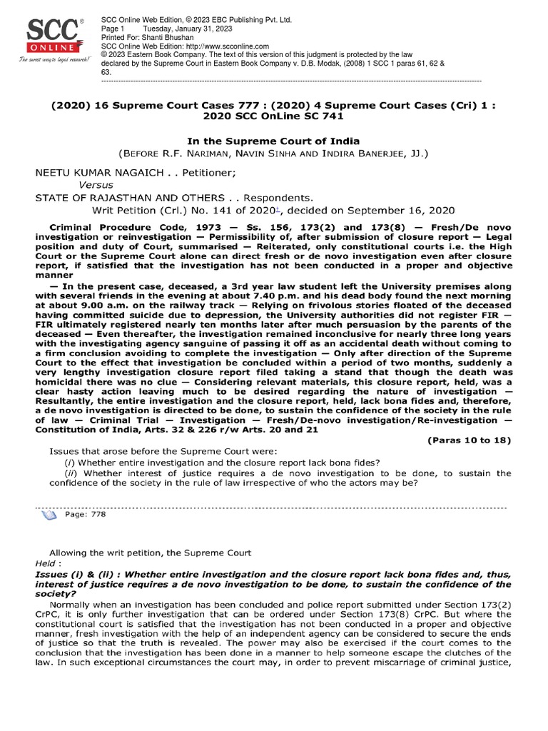 Supreme Court Judgment: EBC v. Modak | PDF