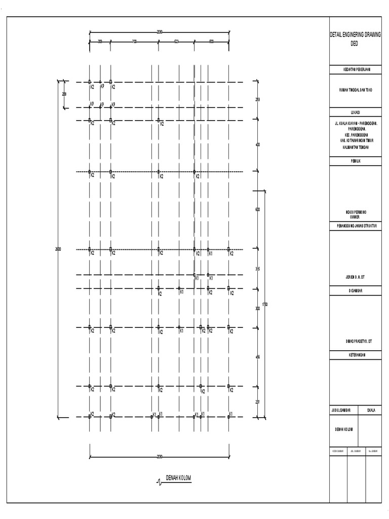 Denah Kolom | PDF