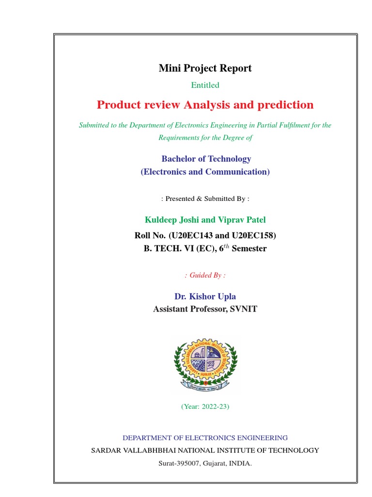 Product Review Analysis and Prediction.pdf | PDF