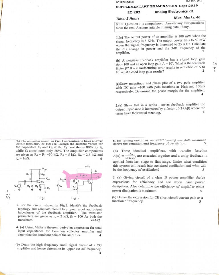 2019 end sems supplementary exam paper | PDF