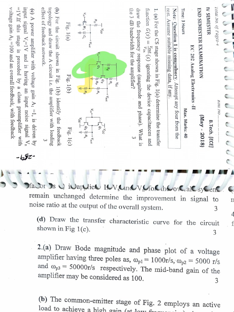 Analog 2018 End Sem | PDF