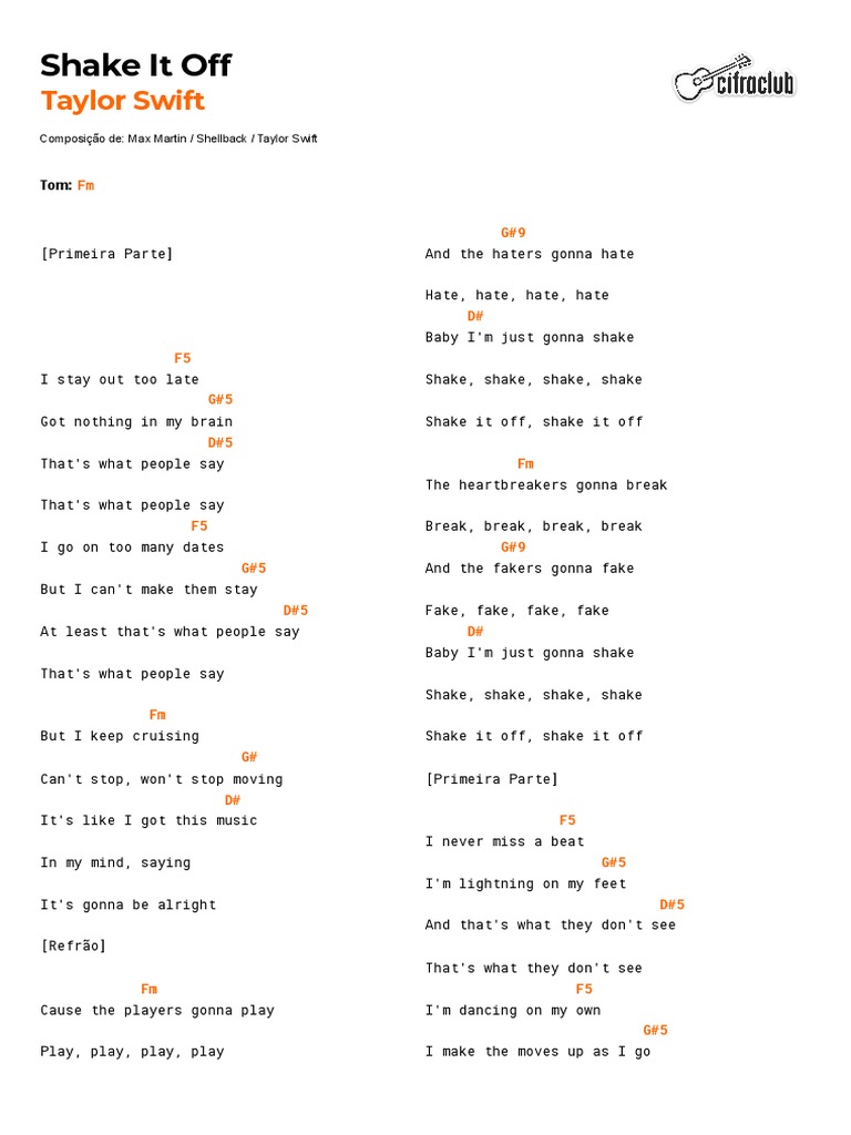 Cifra Club - Taylor Swift - Shake It Off PDF | PDF