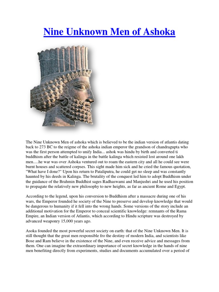 Nine Unknown Men of Ashoka | Ashoka | Science (General)