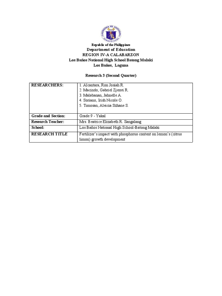 Research 3 - Format 3 | PDF | Molasses | Fertilizer