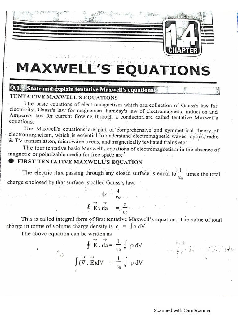 MAXWELL's EQUATION PDF | PDF