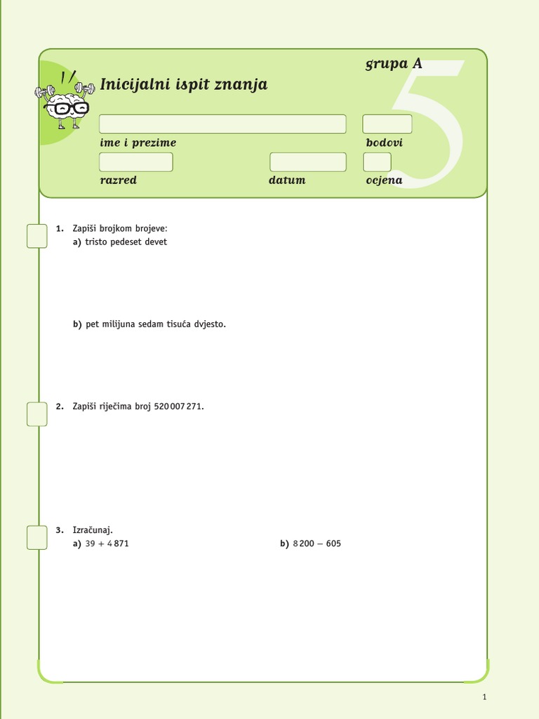 Matematika 5 Ispiti Inicijalni A I B Grupa 2018 PDF | PDF
