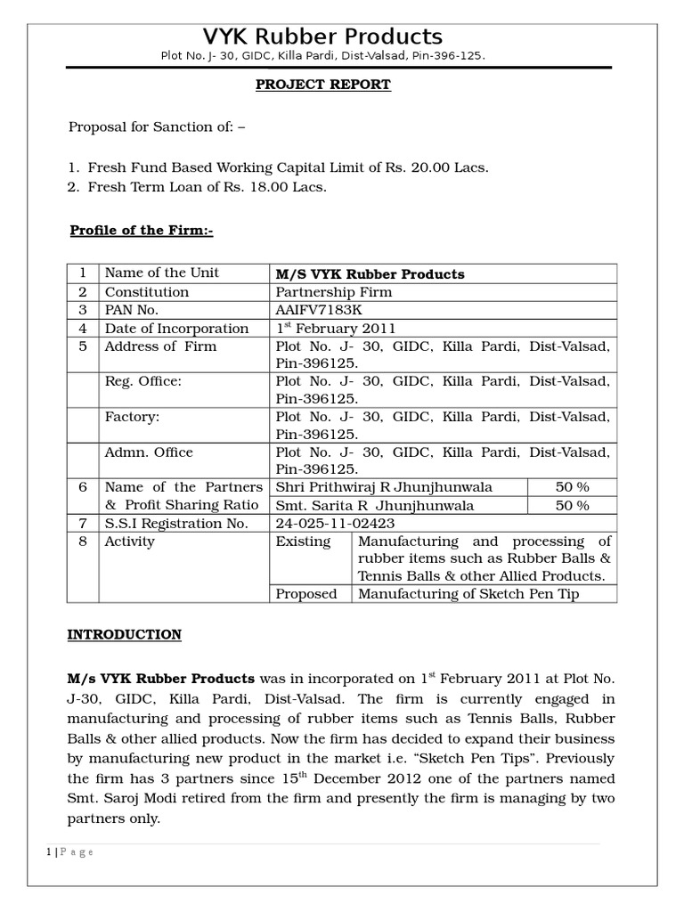 Project Report Rubber Industry - Compress | PDF | Tire | Natural Rubber