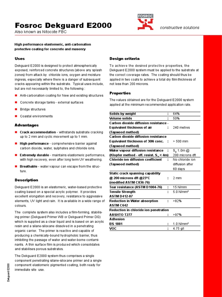 Dekguard E2000 UAE | PDF | Concrete | Coating