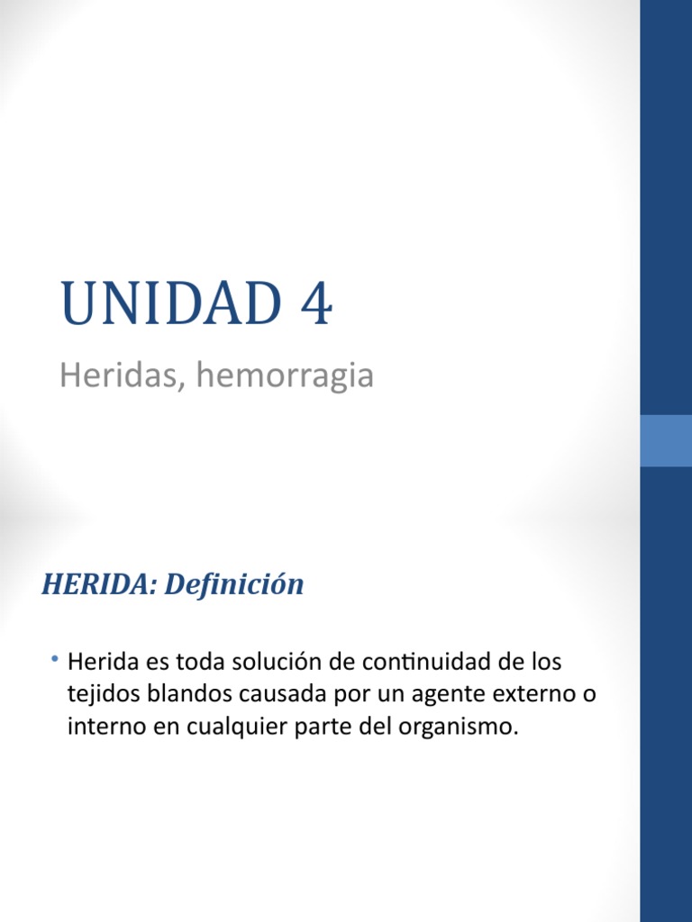 Unidad 4 - Heridas en General | PDF | Herida | Curación