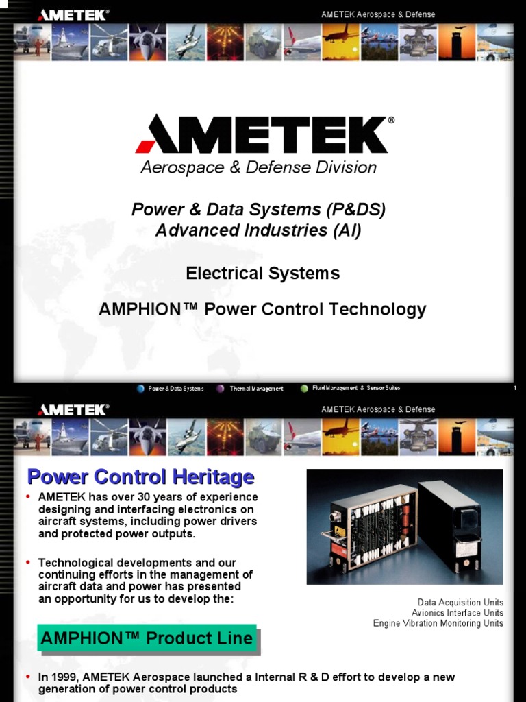 AMETEK AMPHION Power Distribution Overview | PDF | Relay | Alternating Current