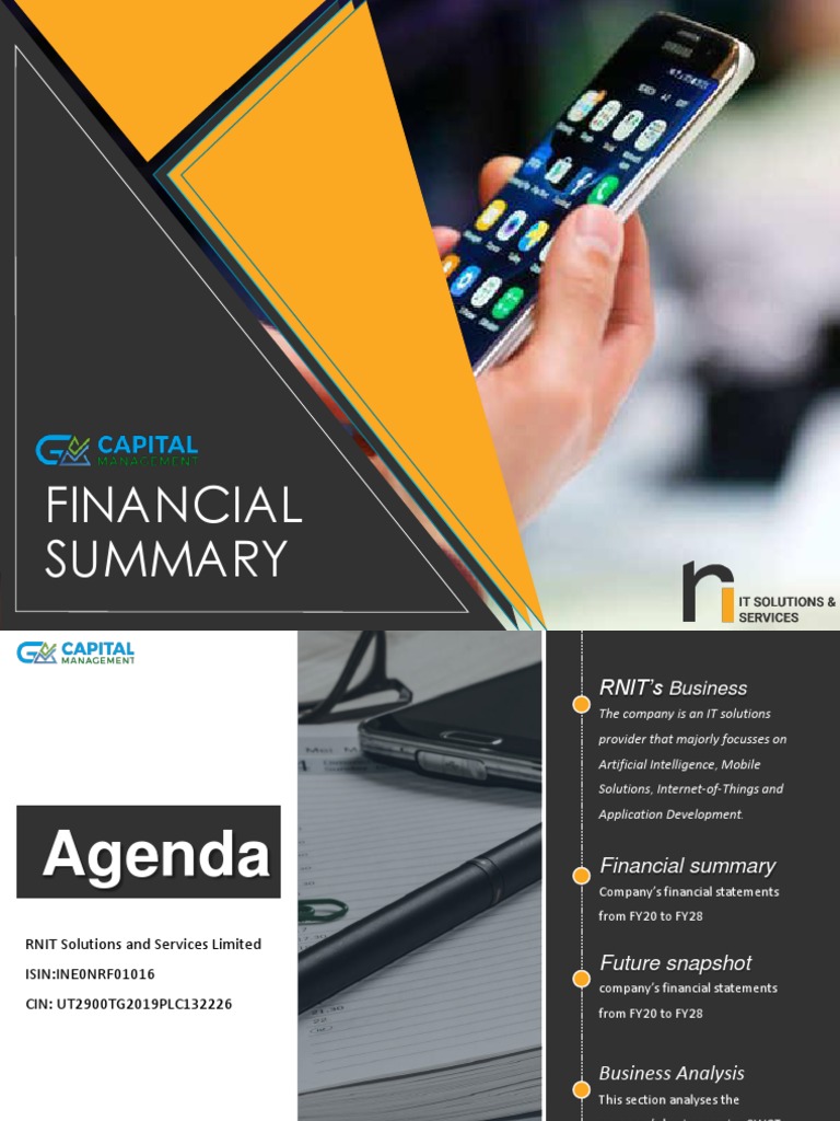 Rnit Financial Summary PDF | PDF