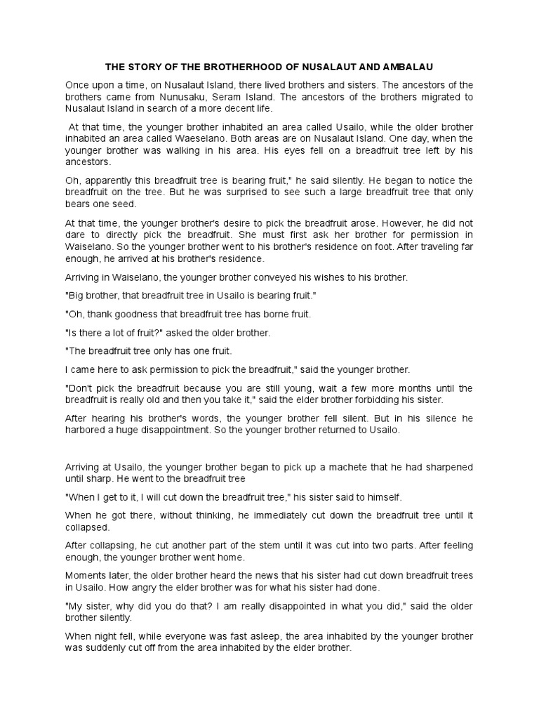 Kisah Persaudaraan Nusalaut dan Ambalau | PDF