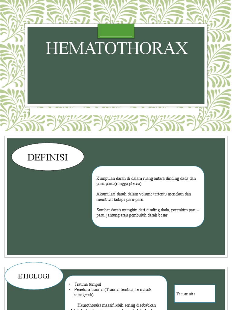 Hemothorax Pdf
