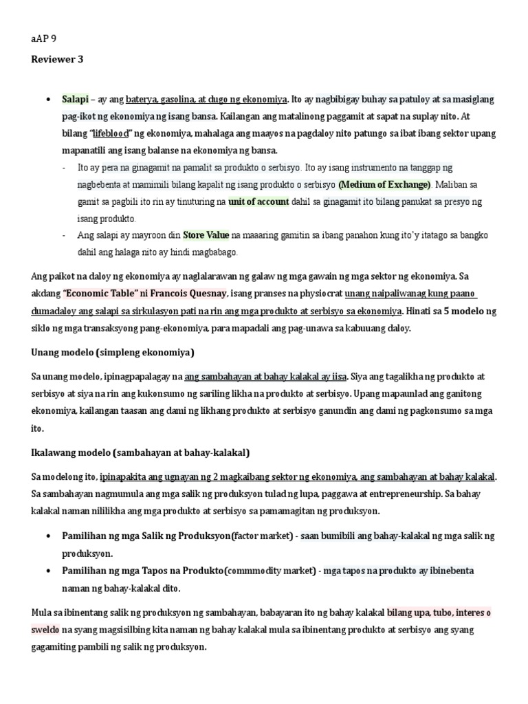 AP Q3 Reviewer | PDF