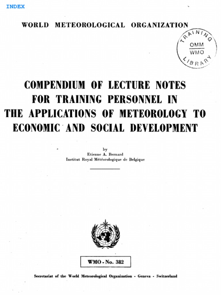 Compedium Lecture Notes For Meteorology - Economic & Social ...