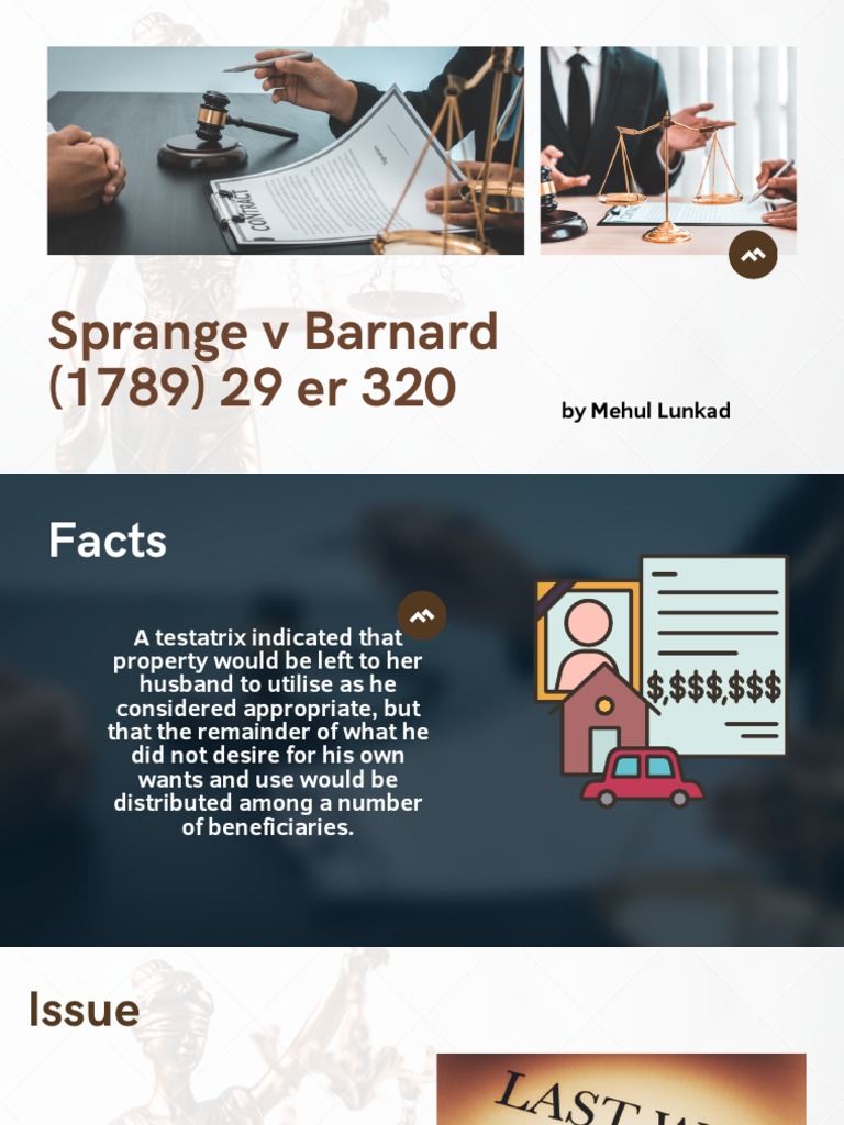 Sprange V Barnard (1789) 29 Er 320 PDF | PDF
