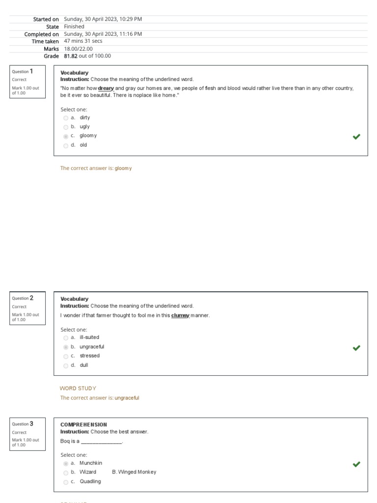 Wizard of Oz Chapters 3-4 Summary | PDF | Scarecrow (Oz) | Dorothy Gale